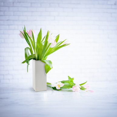 CSB0514WT - White Tall Square Block - 5" x 14"