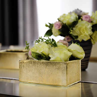 CBR1244GX - Textured Gold Long Rectangle - 12"x4"x4"