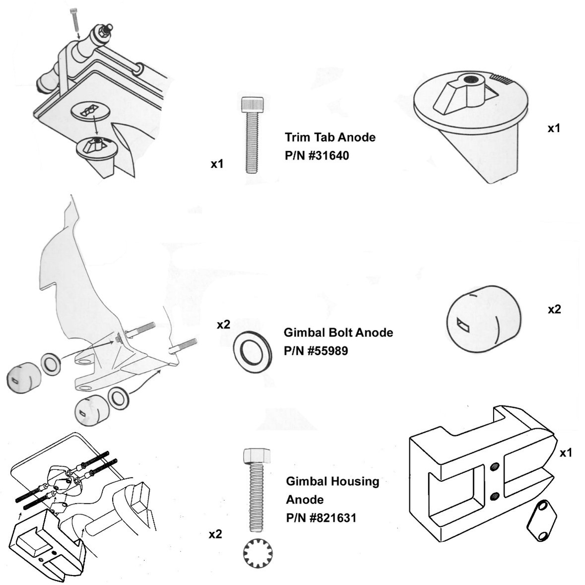 Alpha One Zinc Anode Kit | BoatZincs.com