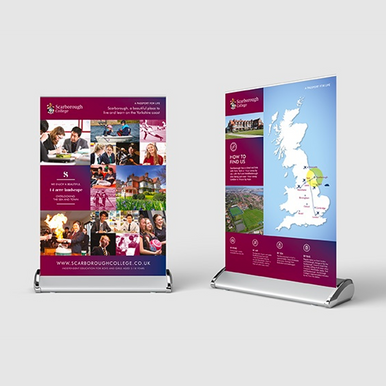 Mini (desktop) pull up banner