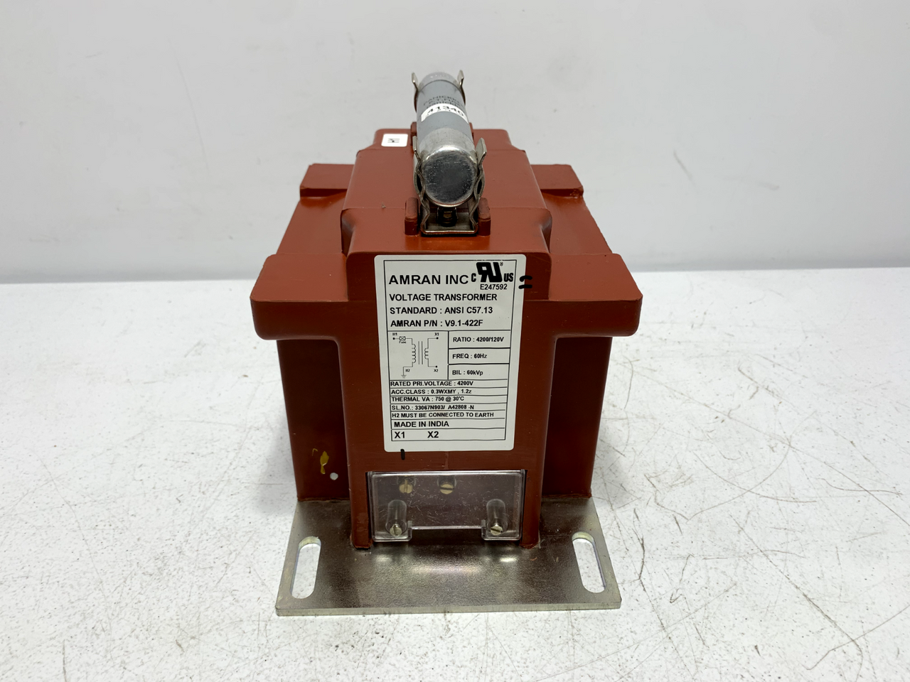 Amran V9.1-422F Voltage Potential Transformer 5.6kV BIL 60kV Full Wave ...