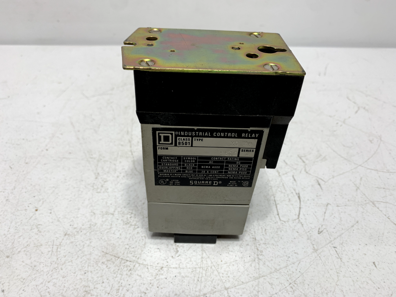 Square D 8501X020 Series A Control Relay 110/120 VAC 50/60 Hz coil 10 ...