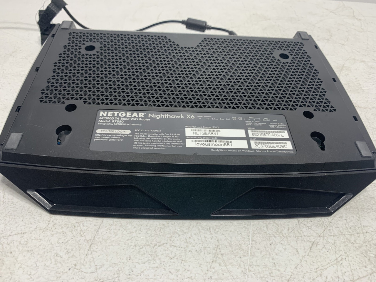 Netgear AC3000 Nighthawk X6 Tri-Band Gigabit WiFi Router up to 3Gbps ...