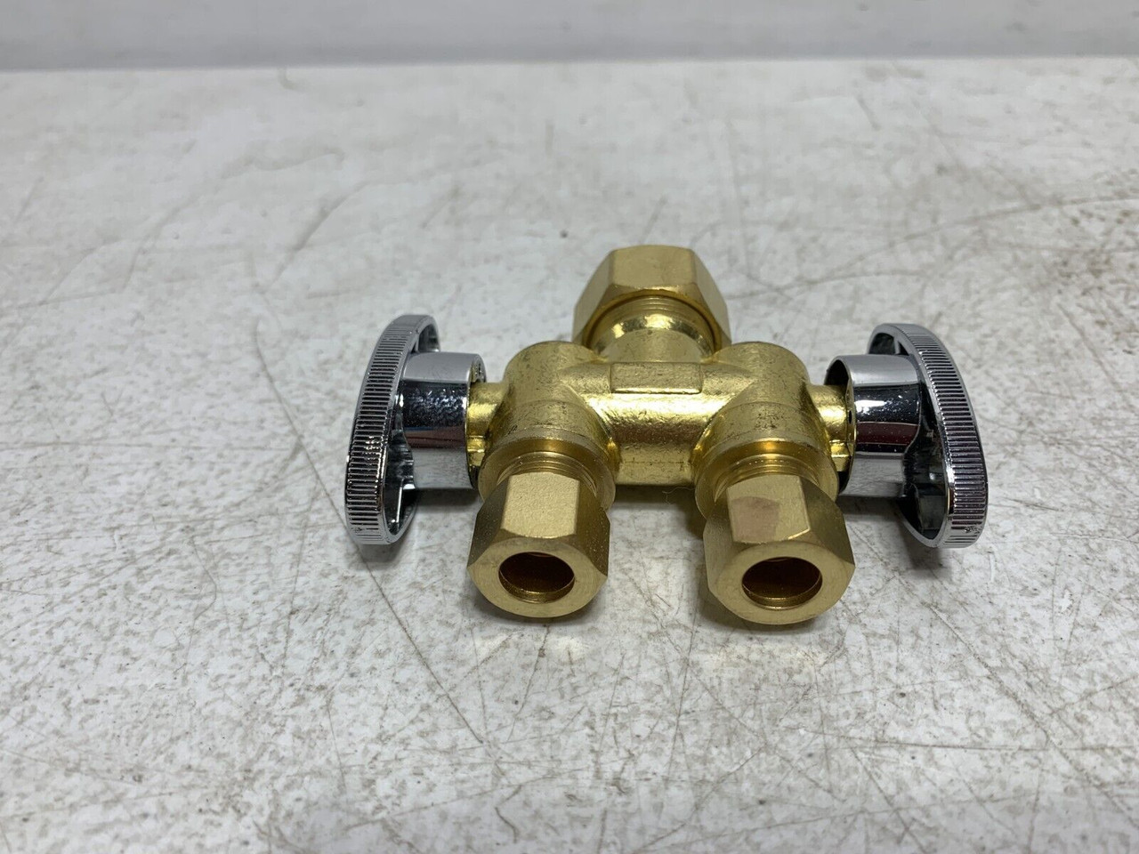 Mainline MLCR1901DVSX 1/4 Turn Stop Valve w/ Opposite Side Dual Outlet ...