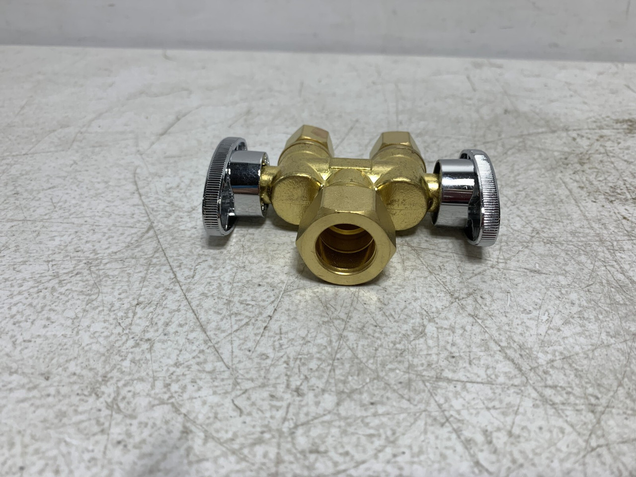 Mainline MLCR1901DVSX 1/4 Turn Stop Valve w/ Opposite Side Dual Outlet ...