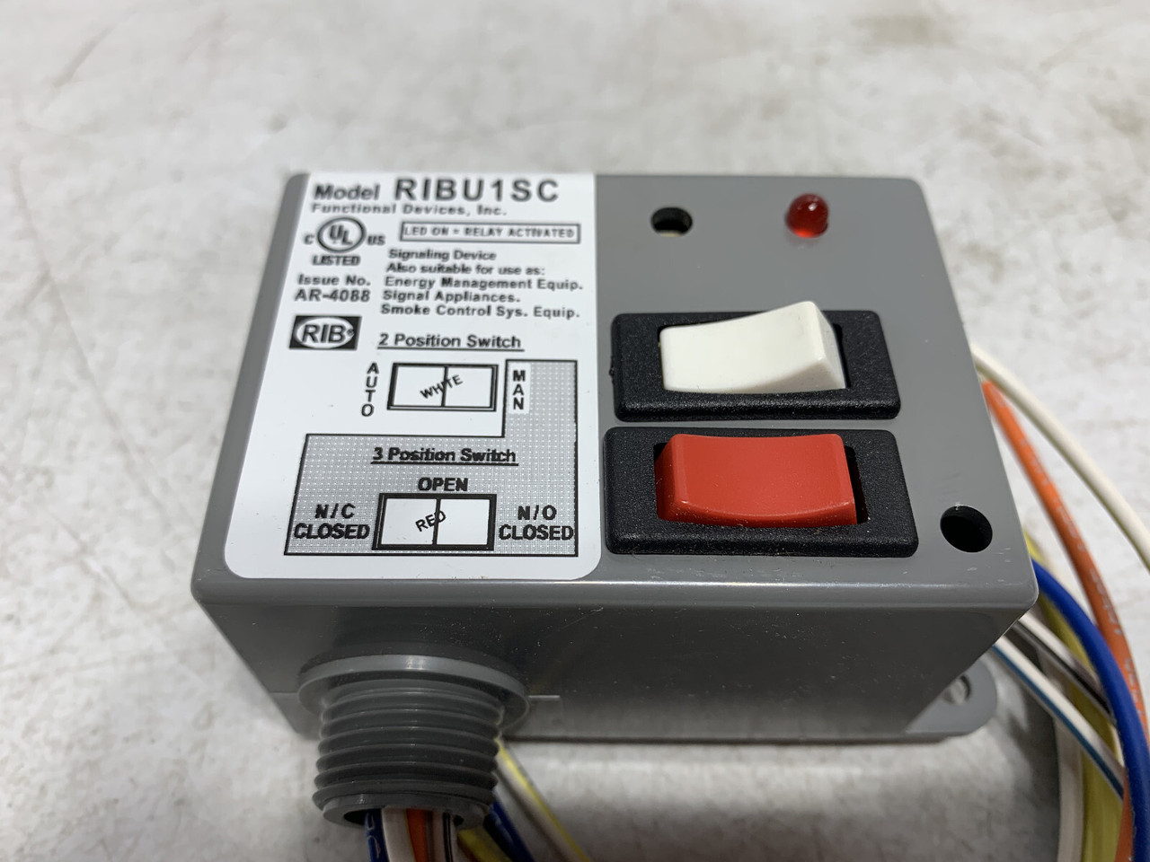 RIB RIBU1SC Enclosed Relay 10 Amp 480VAC - Chase Surplus