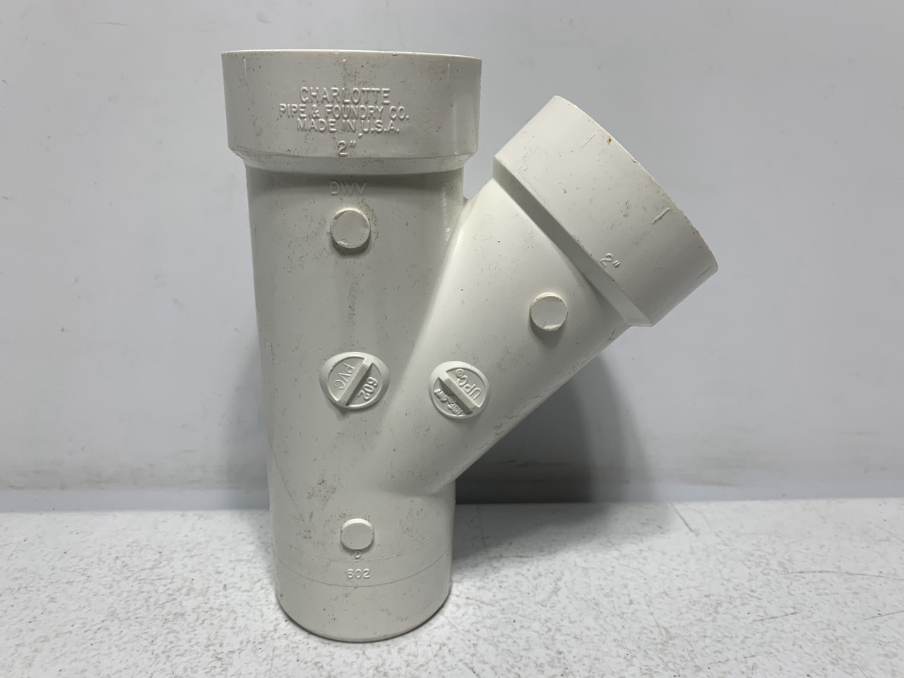Charlotte Pipe 2" x 2" x 2" PVC Street Wye DWV Fitting