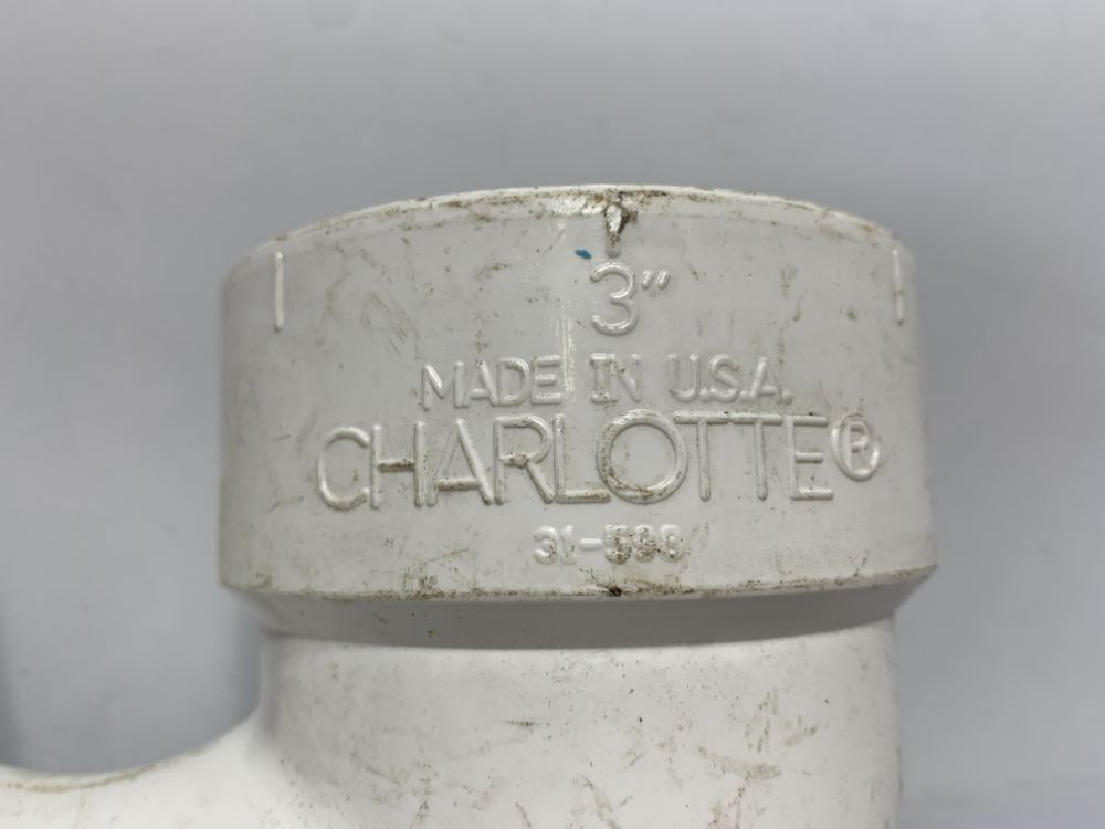 Charlotte Pipe 31-598 3" PVC DWV Pipe Fitting