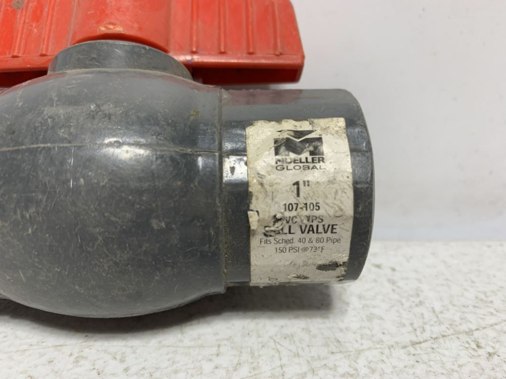 Mueller 107-105 Ball Valve 1" PVC IPS 150 PSI