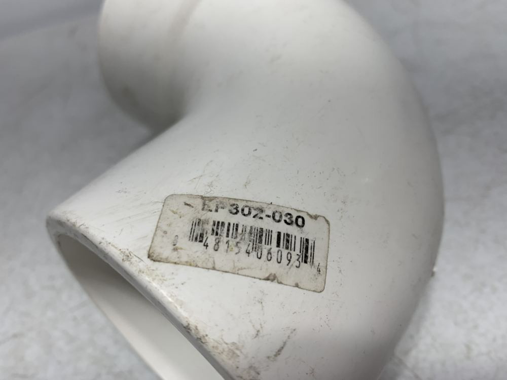 Lesso LP302-030 Elbow 3" PVC DWV 90 deg Spg x Hub