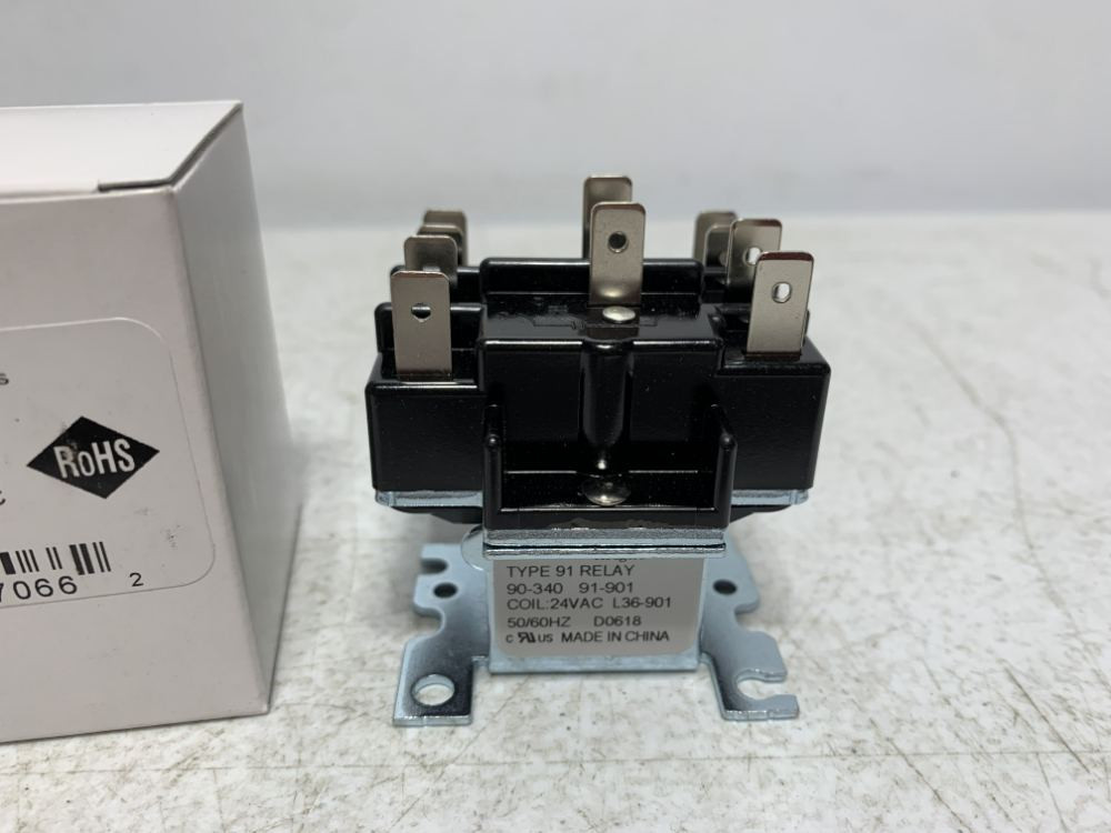 White Rodgers 90-340 Relay DPDT 12A 125VAC 24VAC Coil