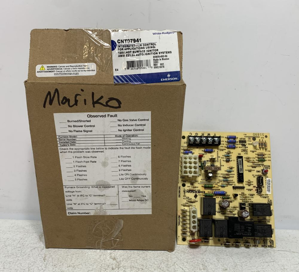 Emerson CNT07941 Control Board 120V 5A