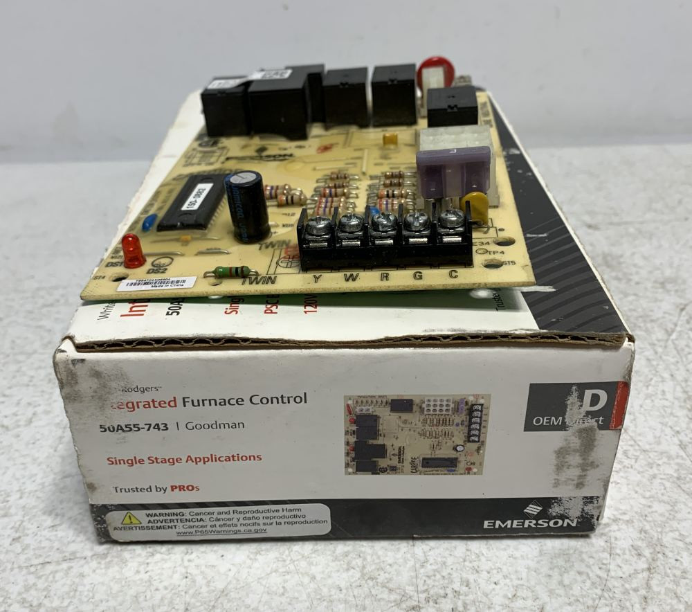 Emerson 50A55-743 Furnace Control Board 120V HSI Ignition
