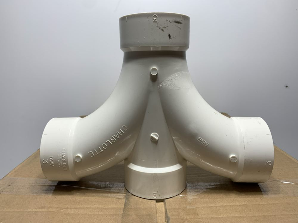 Charlotte Pipe PVC-dwv/NSF-dwv Double Fixture 3" All Hub