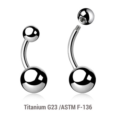 TBN16B58 g23 titanium belly bananas 14g ball size 5 + 8mm