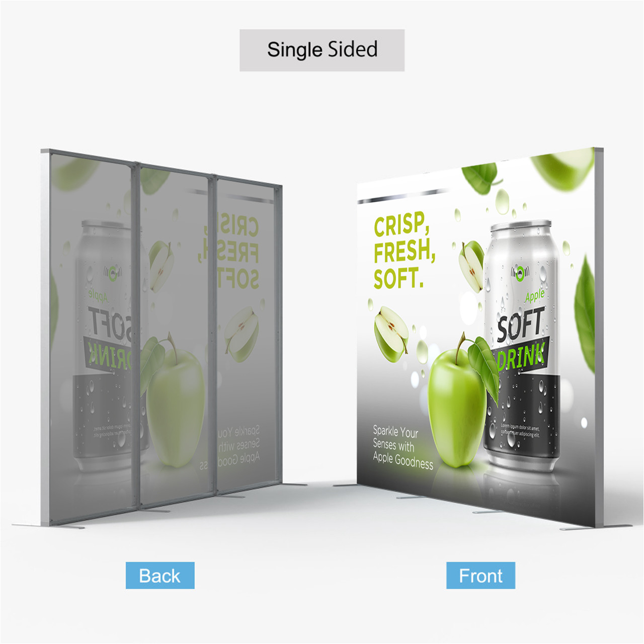 10ft Non-Lit SEG Fabric Display of bannerNprint