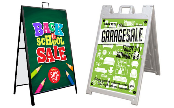 A-Frame Sign (White Plastic) | bannerNprint.com | Fast and Easy