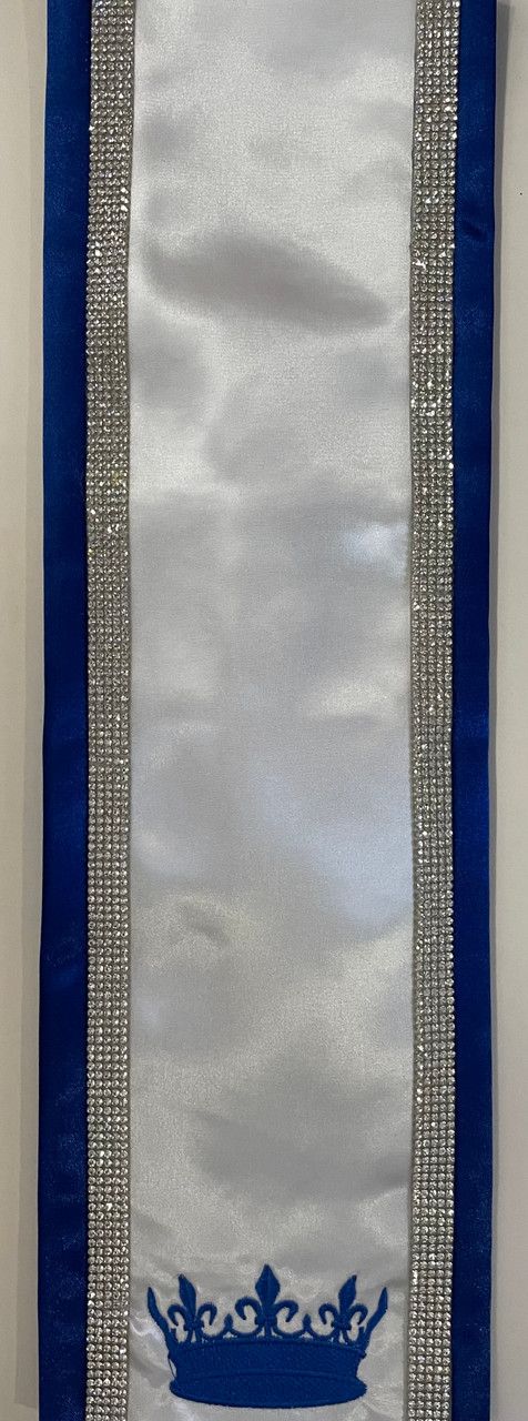 Embroidered Sash - Crystal Crown Inc.