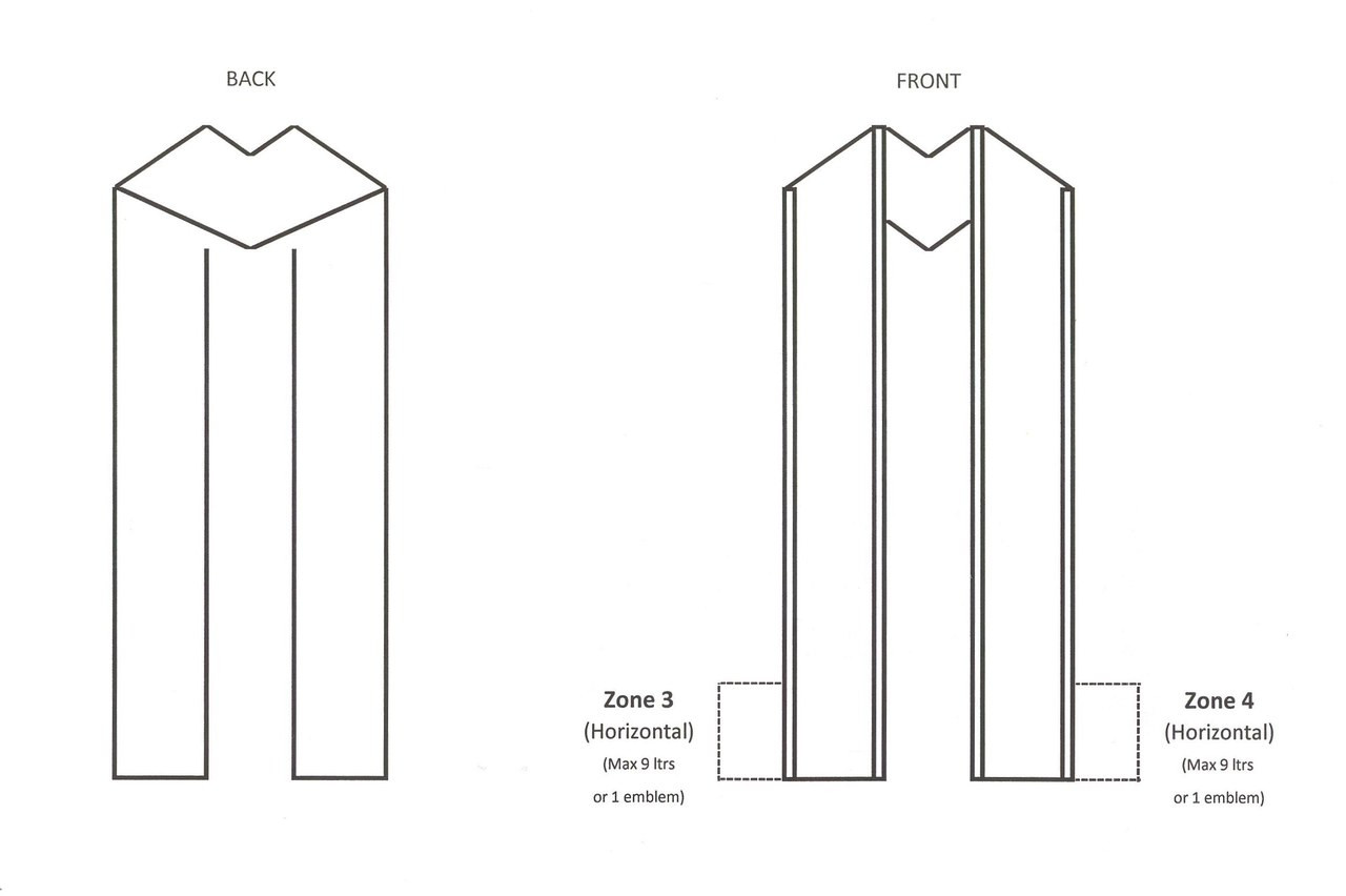Economy Custom Embroidered Choir Stole - Crystal Crown Inc.