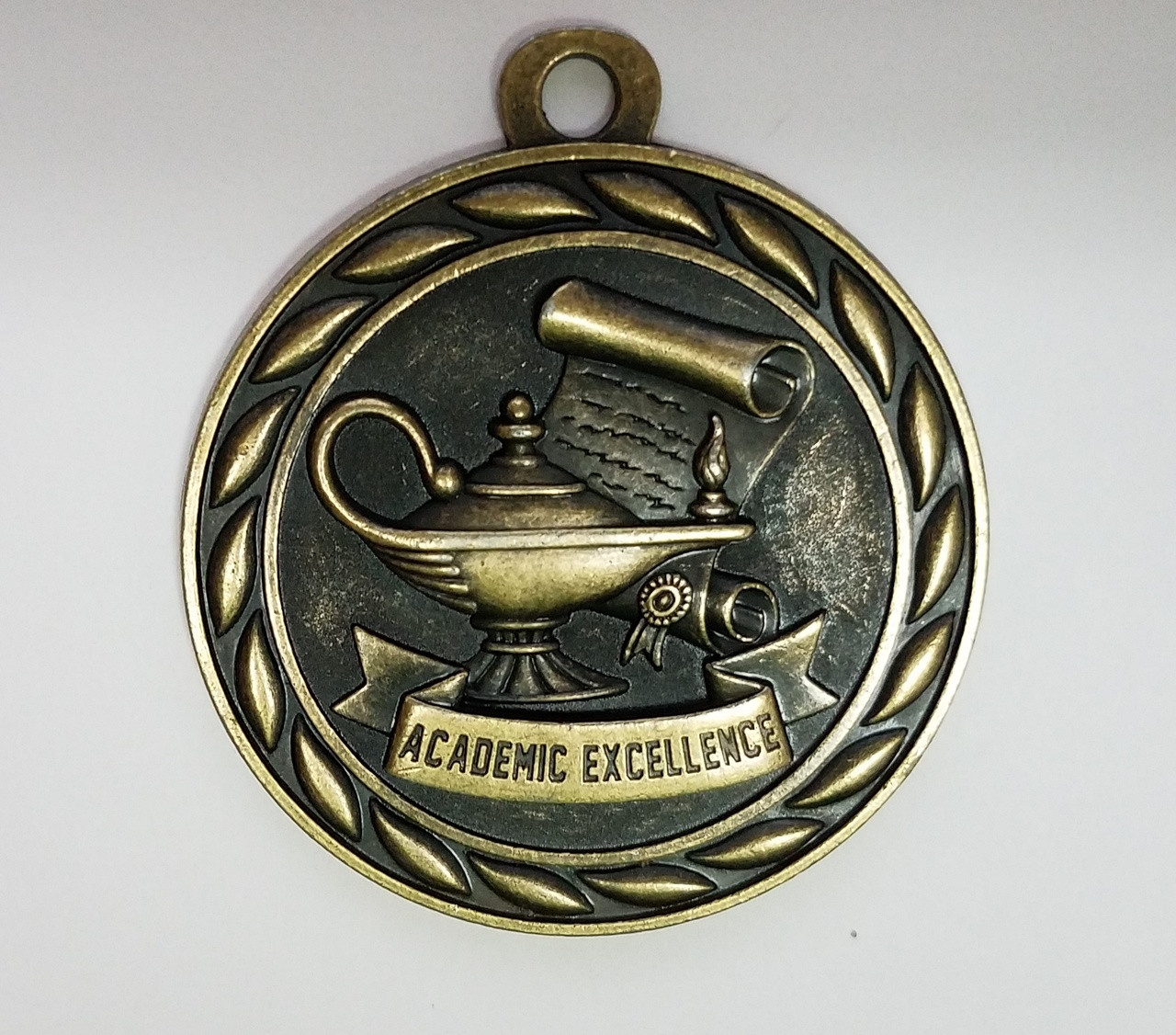 "Academic Excellence" Medal with Neck Ribbon - Crystal Crown Inc.