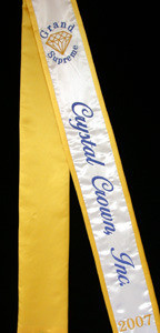 Embroidered Sash - Crystal Crown Inc.