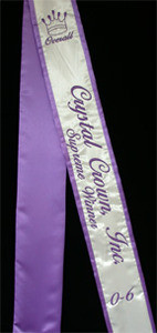 Embroidered Sash - Crystal Crown Inc.