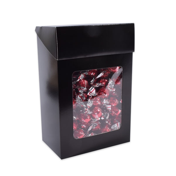 Flip Top Candy Boxes with Windows Black - Wholesale Canada