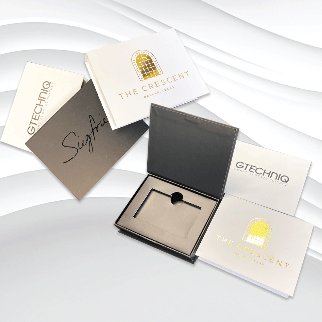 Branded Logo Magnetic Gift Card Boxes - Black - Wholesale Canada