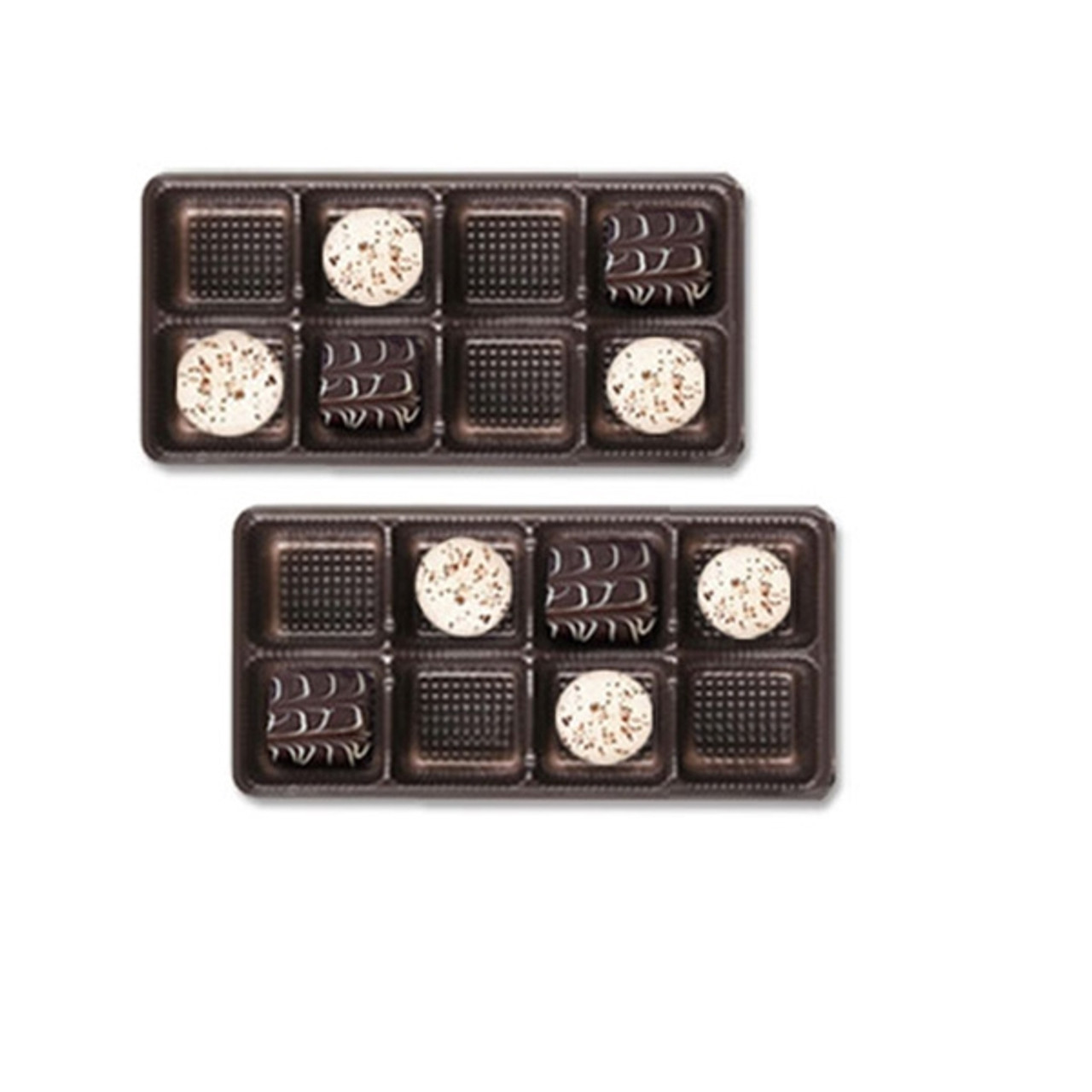 1 lb. 8 Cavity Chocolate Box Insert Trays