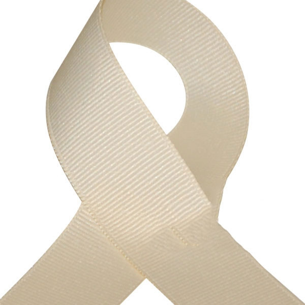 Grosgrain Ribbon - Cream - 100 Yards/Roll - 4 Widths