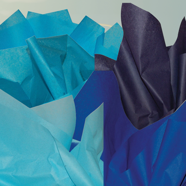 Premium Recycled Blue Shades of Tissue Paper