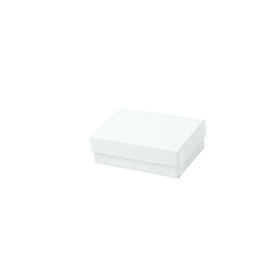 White Embossed Swirl Jewellery Boxes - 3" x 2-1/8" x 1"