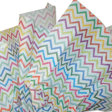 Zig Zag Stripes Printed Tissue Paper