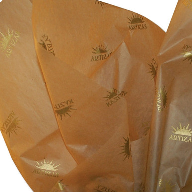 Custom Printed Waxed Tissue Paper-Kraft or White