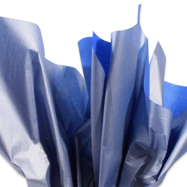 Metallic Silver and Sapphire Tissue Paper - Wholesale Canada