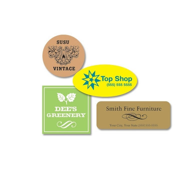 Custom Ink Printed (flexographic) Labels-Medium Shapes