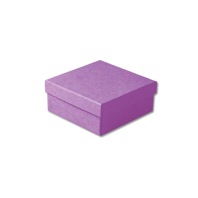 Purple Kraft Jewellery Boxes - 3-1/2" x 3-1/2" x 1-1/2"