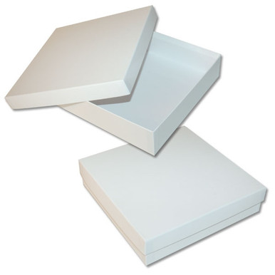 120 Boxes - Rigid Set-Up Boxes - 8-1/2" x 8-1/2" x 2" White Gloss