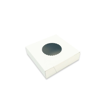 6" x 6" x 1.5" White Cello Window Pie Boxes Wholesale Canada
