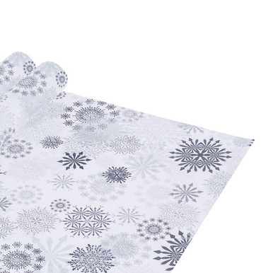 Snowflake Gift Wrap - 24" width x 50' feet