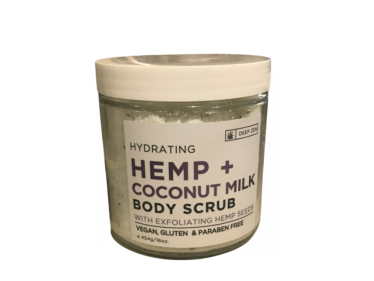Deep Zen Hemp + Coconut Milk Hydrating Body Scrub, 16 oz