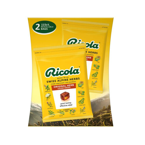 Ricola Swiss alpine cough suppressant drops, 2-115 count bags