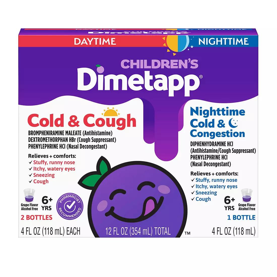 Dimetapp Children's Cold and Cough Day and Night and Congestion Night, 3 pk