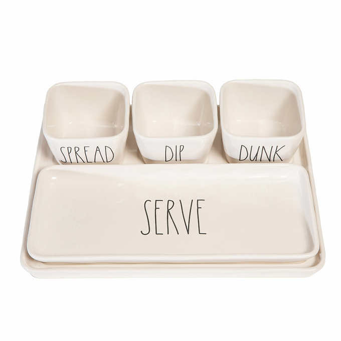 Rae Dunn 5-piece Stoneware Serve Set