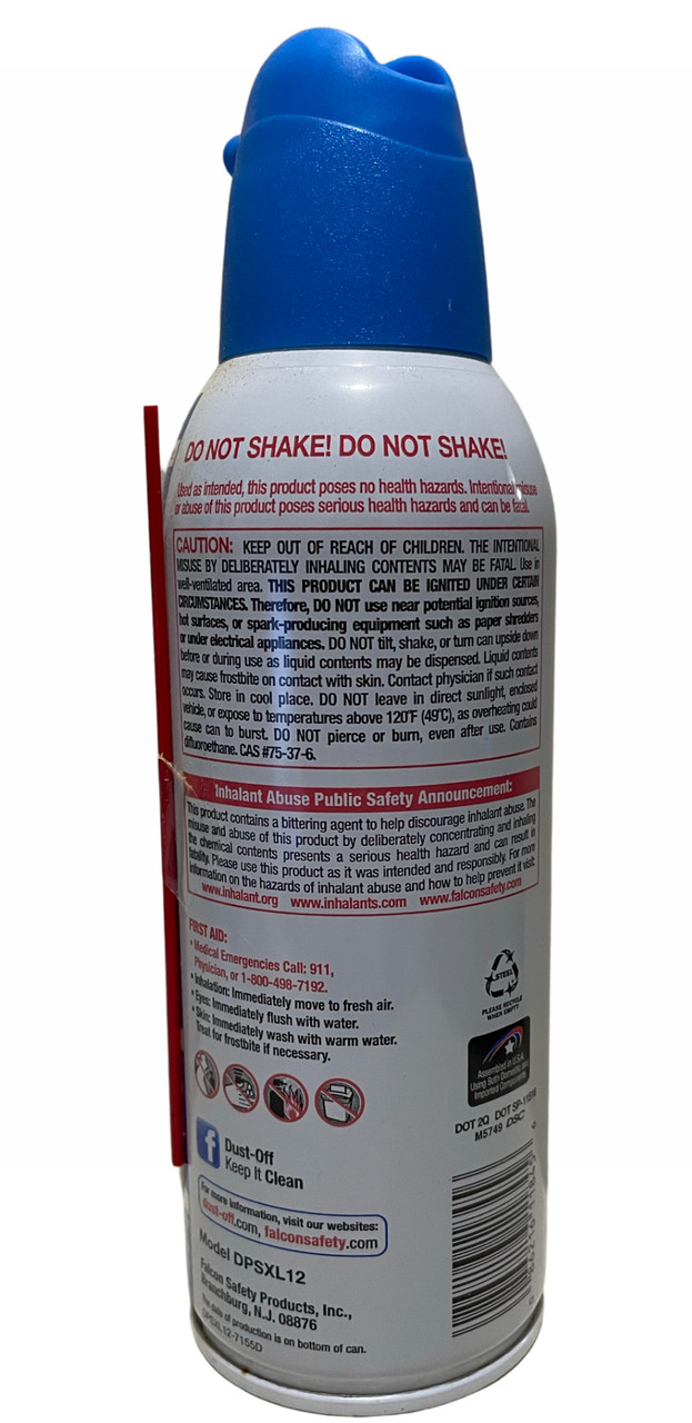 Falcon Dust Off Compressed Gas Duster Instant Dust Remover 12oz