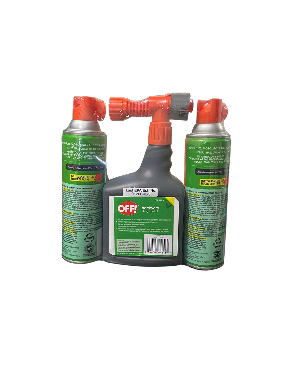 Off! 16OZ Fogger 2PK + 32 OZ Hose End Sprayer