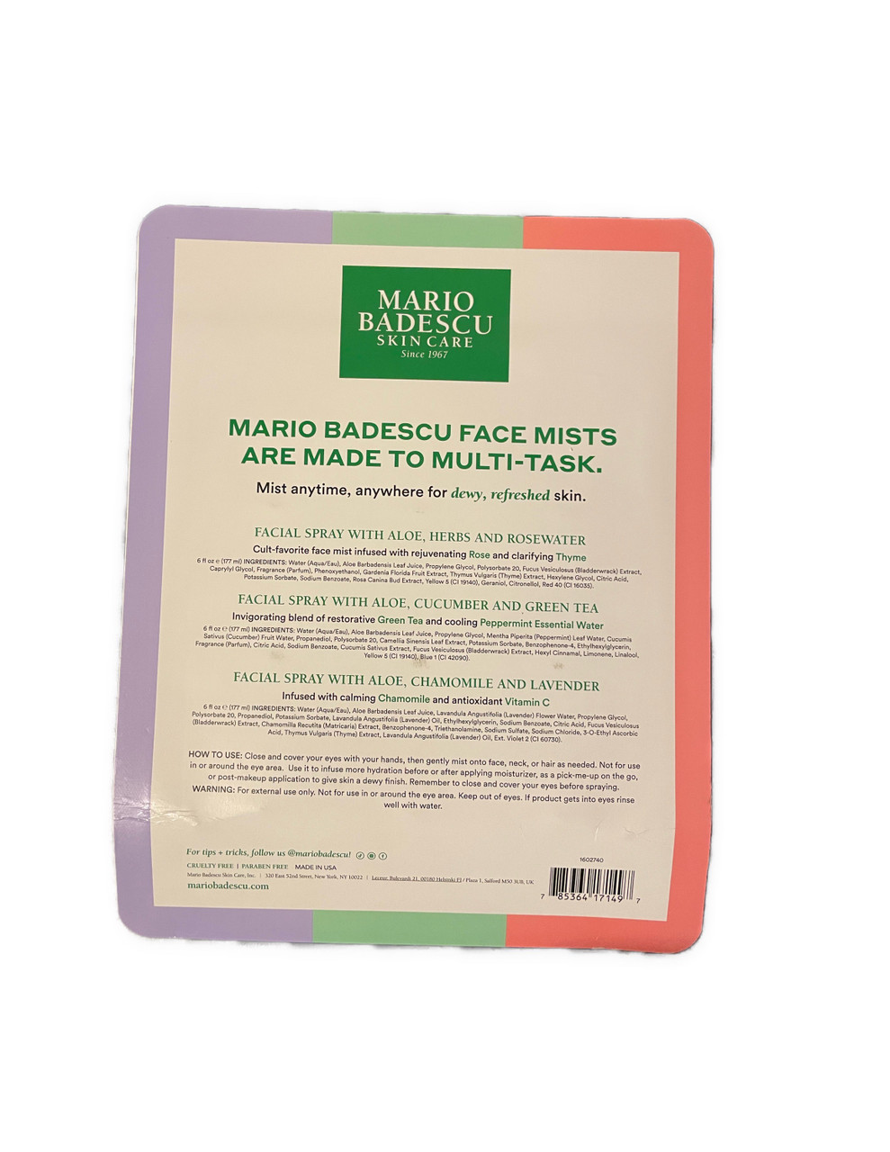 Mario Badescu Spritz. Mist. Glow Facial Spray Collection - 3 Piece Set