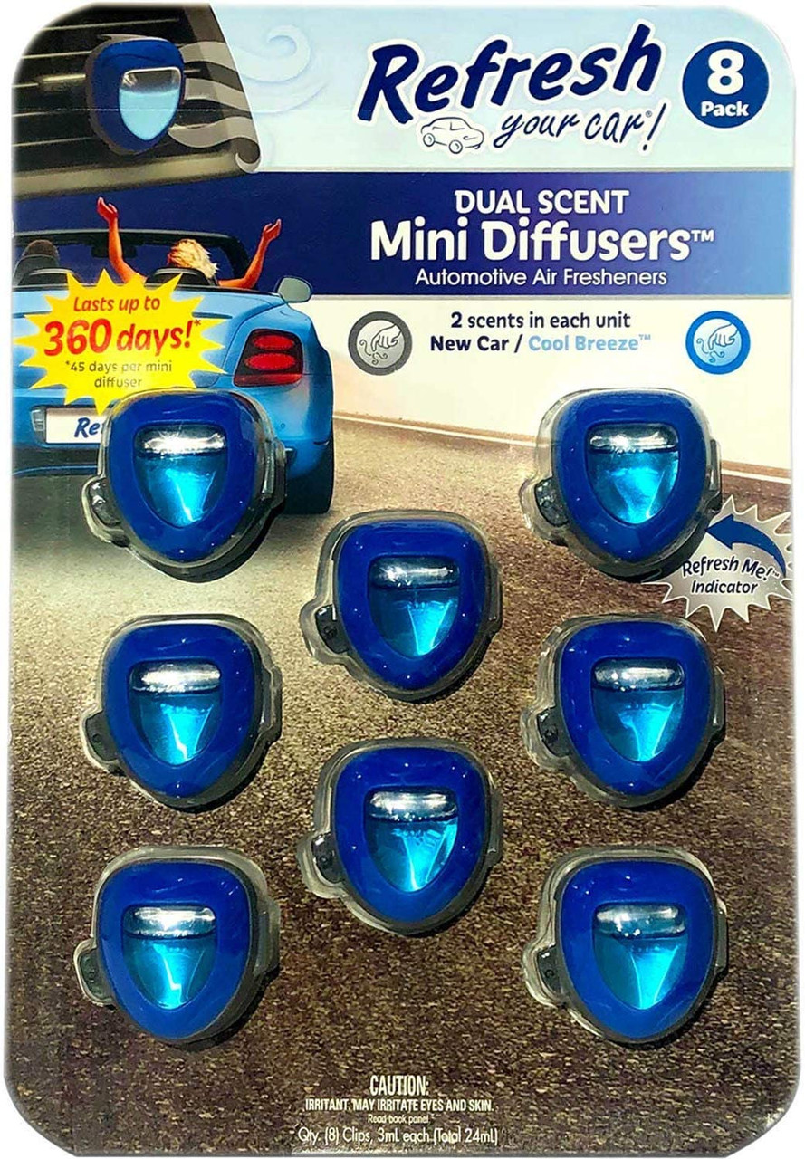 Refresh Your Car Dual Scent Mini Diffusers, 8 ct, 0.10 oz each