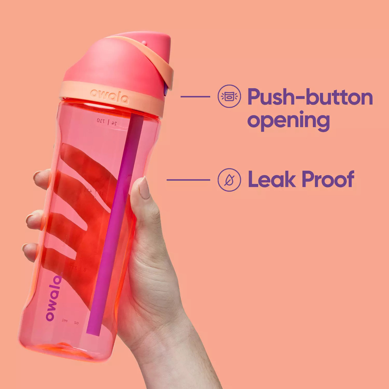 Owala FreeSip 25-oz. White/Pink Water Bottle Combo Pack