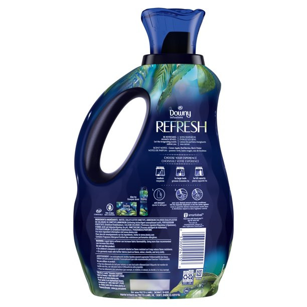 Downy Infusions Refresh, Birch Water, 83 Loads Liquid Fabric Softener ...